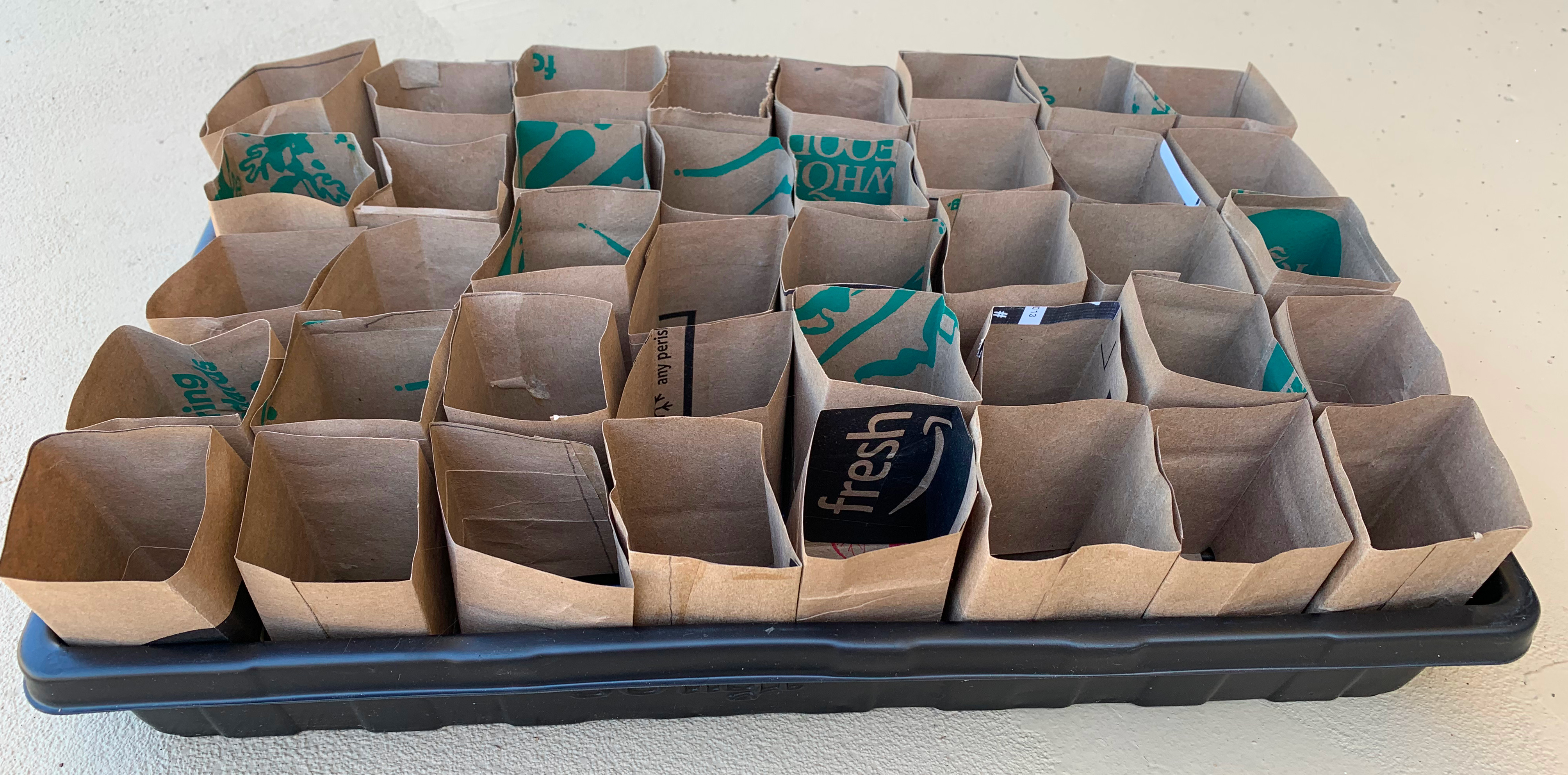 Paper Seed Starting Pots: From Grocery Bags – Zanganeh Garden